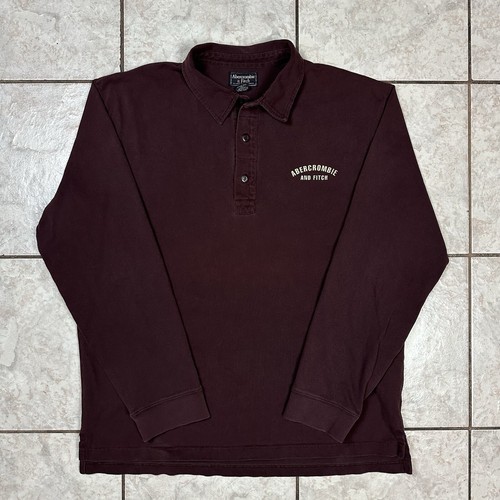 Abercrombie & Fitch Shirt Men's XL Vintage AF AF92 Polo Long Sleeve ...