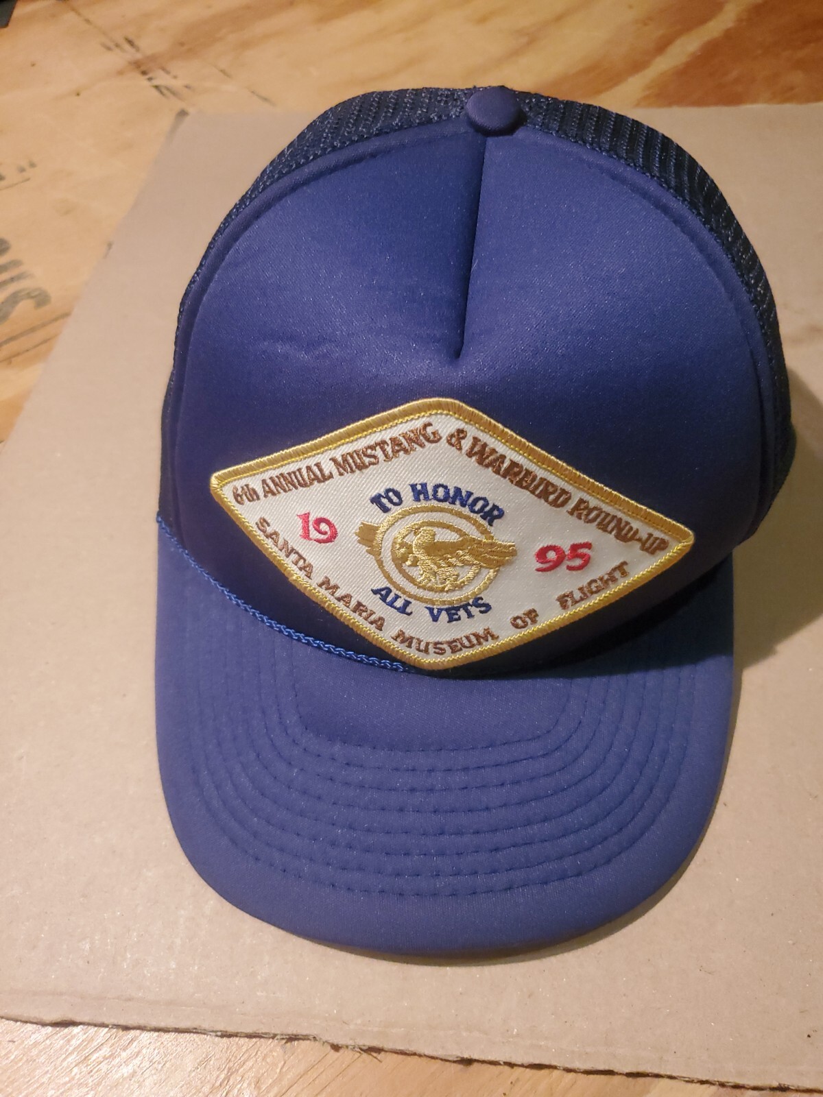 6th Mustang & Warbird Round-Up Baseball Cap 1995 San… - Gem