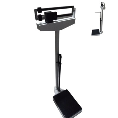 Double Scale Height & Weight Scale Pull Rod Physician Mechanical Scale ...