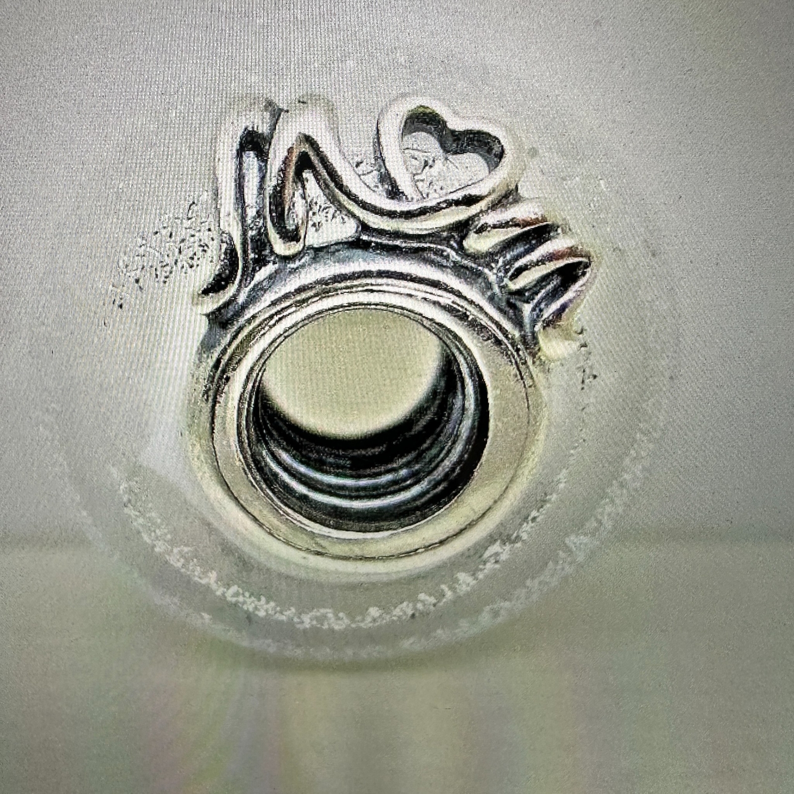 Authentic Pandora , White Murano Glass Mom & Love Cha… - Gem