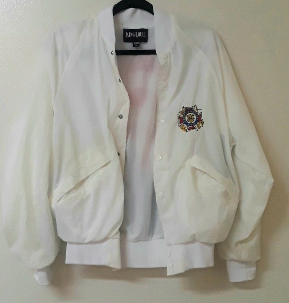 Vintage King Louie USA Flag/Eagle VFW Auxiliary Button Down Jacket ...