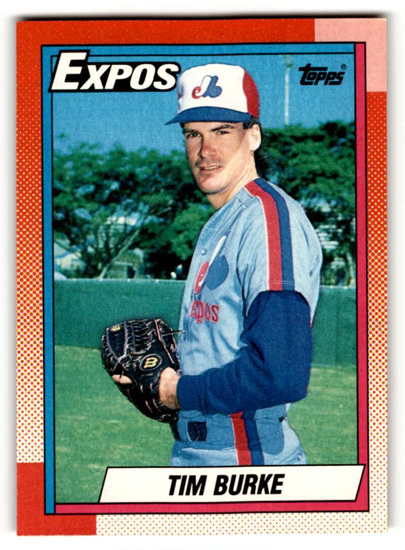 1990 Topps #195 Tim Burke Montreal Expos Baseball Cards EX/NM ID:53641 ...