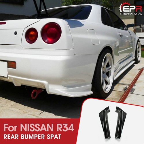 For Nissan Skyline R34 GTR HSM Style FRP Fiberglass Rear bumper spat ...