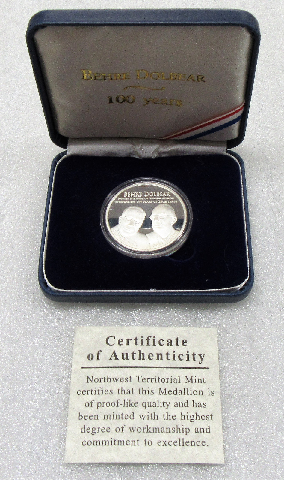 Rare Behre Dolbear Northwest Territorial Mint 1 oz. .999 Fine Silver ...