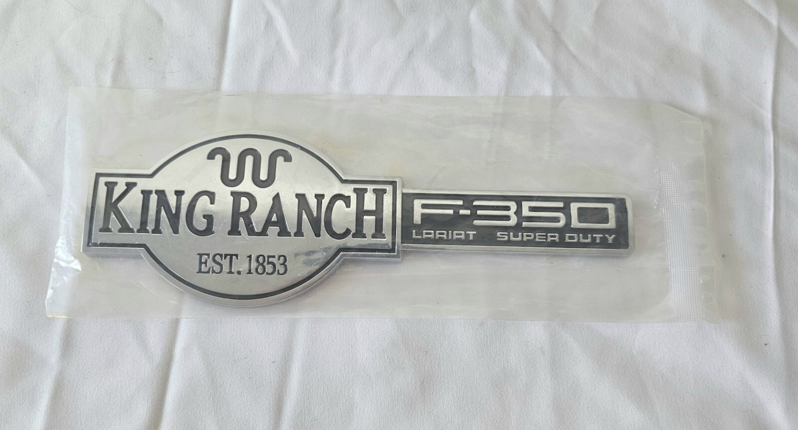 One NEW Ford F350 King Ranch Lariat Super Duty Satin Emblem Badge | eBay