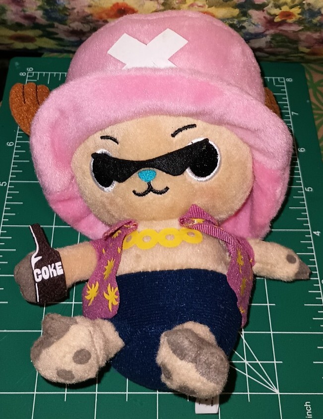 Japanese One piece Tony Tony Chopper Plush Doll Cool Coke Bottle Pre ...