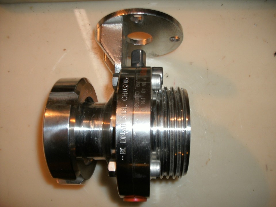 1-1/2" MILK BREWERY TANK VALVE ACME NUT X MALE ACME THREAD 316 ...