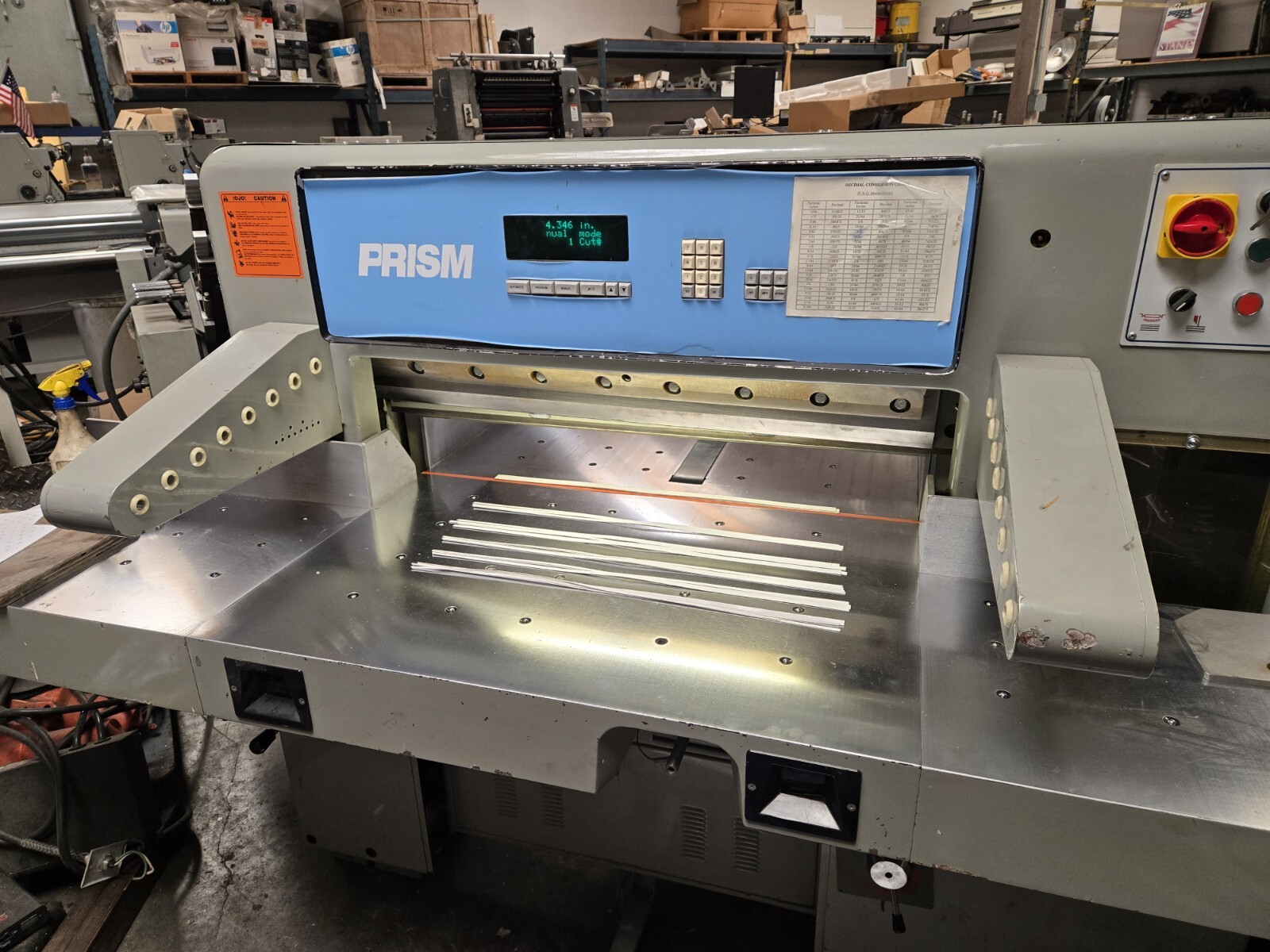 PRISM MODEL 92 36" PAPER CUTTER, programmable, Safety Beams, Like Polar ...