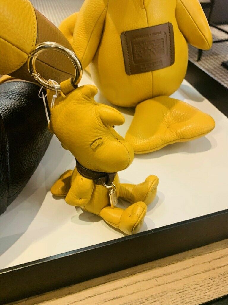 Coach X Peanuts Woodstock Collectible Bag Charm Leather snoopy/ bear | eBay