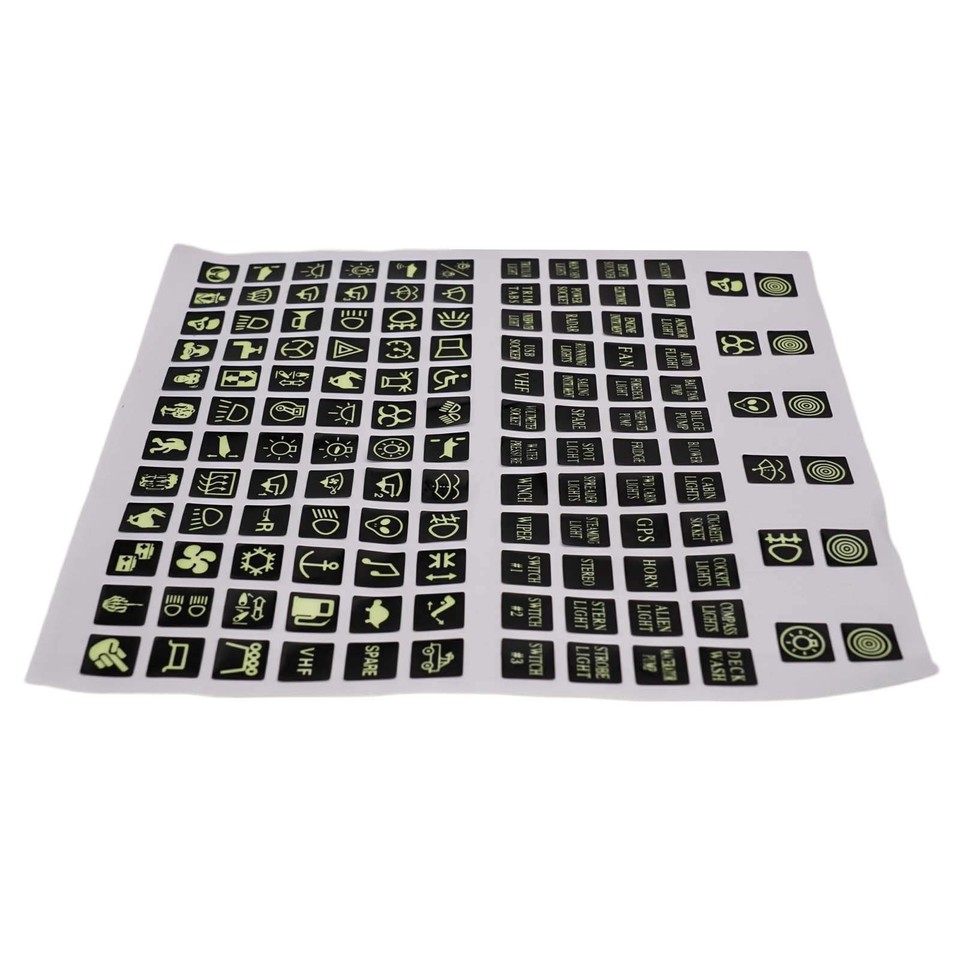 15) High Reliability For Car Rocker Switch Label Decal Sticker 120Pcs ...