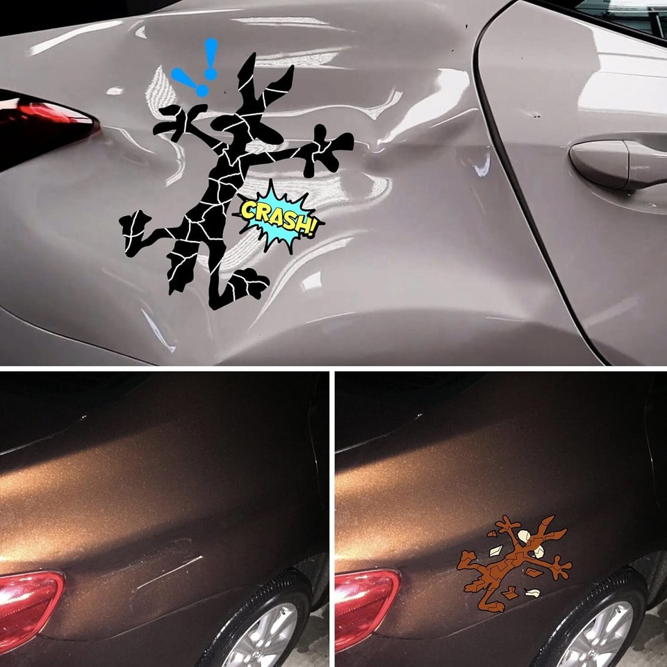 Funny Cartoon Coyote Car Stickers – Waterproof Decals for Dents ...