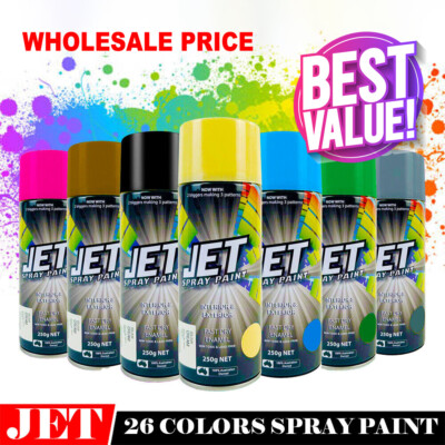 Australian Jet Spray Paint Cans 250gm Fast Shipping 28 colours Fast Dry ...