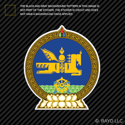 Mongolian Coat of Arms Sticker Decal Self Adhesive Vinyl Mongolia flag ...