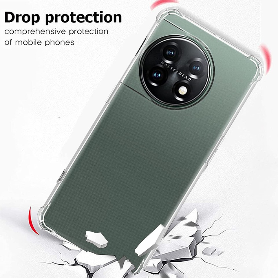 For OnePlus 11 Case, Clear Silicone Slim Shockproof Gel Phone Cover | eBay