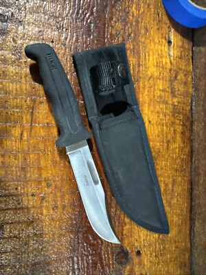 Vintage 1988 BUCK 619 "Woodsmate" Fixed Blade Hunter W/Rubber Handle ...