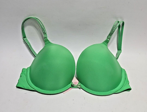 Victorias Secret Bra Womens Size 34C Green Push Up Plunge Bra | eBay