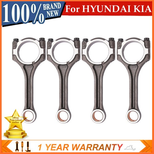 4Pcs Engine Connecting Rods 23510-2B700 for 14-21 Hyundai Kia 1.6L ...