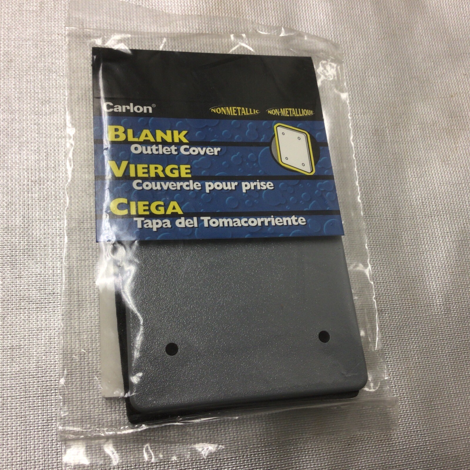Carlon E980CN-CAR Non-Metallic 1-Gang Weatherproof FS Box Blank Cover ...