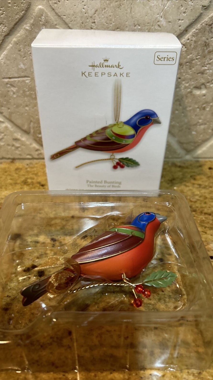 2012 Hallmark Keepsake Ornament Painted Bunting The Beauty of Birds #8 ...