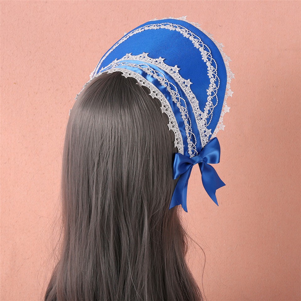 Women Gothic Bonnet Victorian Bonnet Halloween Half Bonnet for Classic ...
