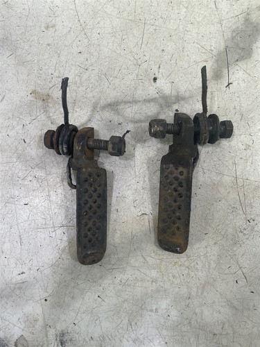 71 Bultaco Lobito 125 front foot rest pegs right left & Springs set ...