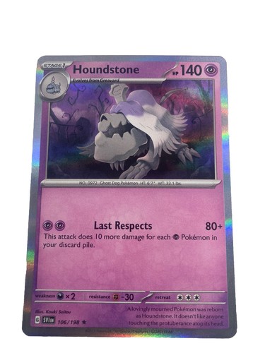 Houndstone 106/198 HoloEnglish Pokemon Card Shiny Treasure sv4a US ...