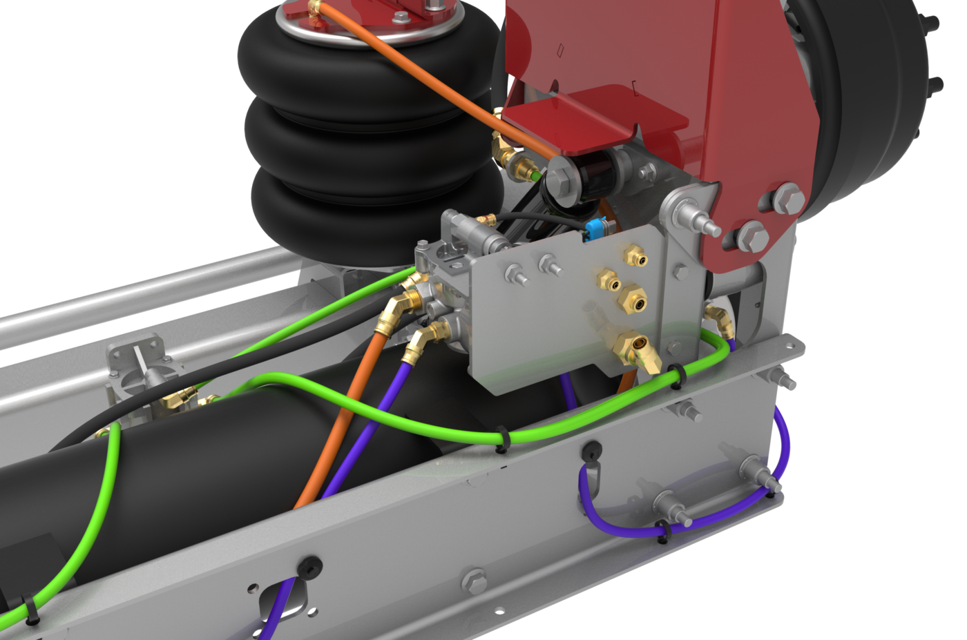 Complete 20k Self-steer Lift Axle From Link Mfg - for sale online | eBay