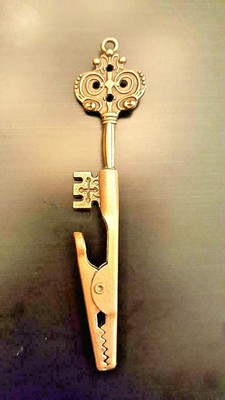 "HOOT OWL & SKULLS " Antiqued Solid Bronze Vintage Key Roach Clip ...