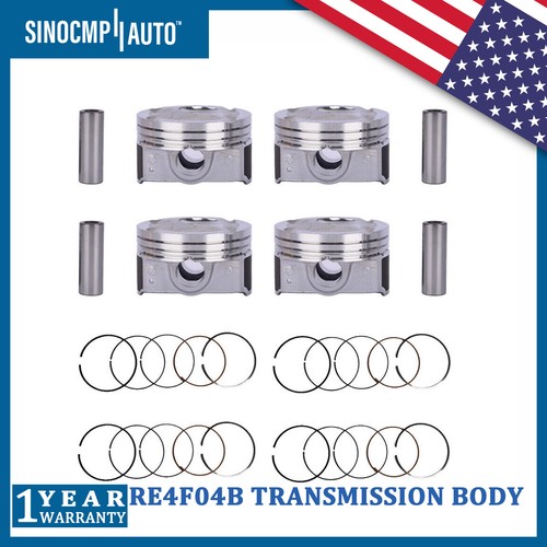 4Pack Piston & Rings Kit For 2012-2016 Hyundai Accent Veloster Kia Rio ...
