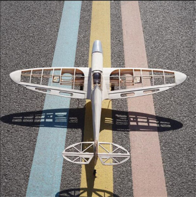 WWII British Spitfire Fighter Balsa Wood Aircraft KIT RC Model Skin ...
