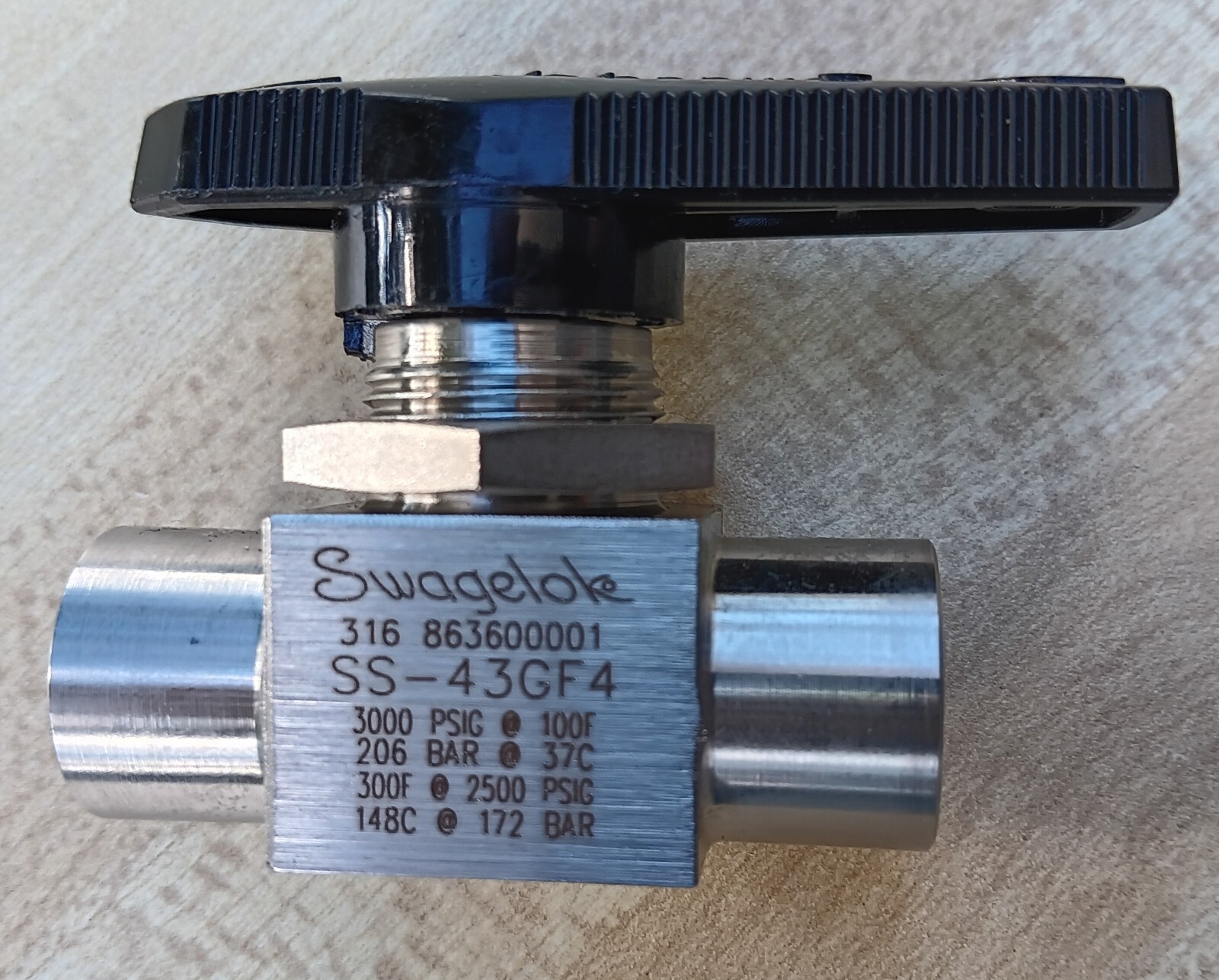 New Swagelok SS-43GF4, Stainless Steel Female Ball Valve, 1/4" FNPT | eBay