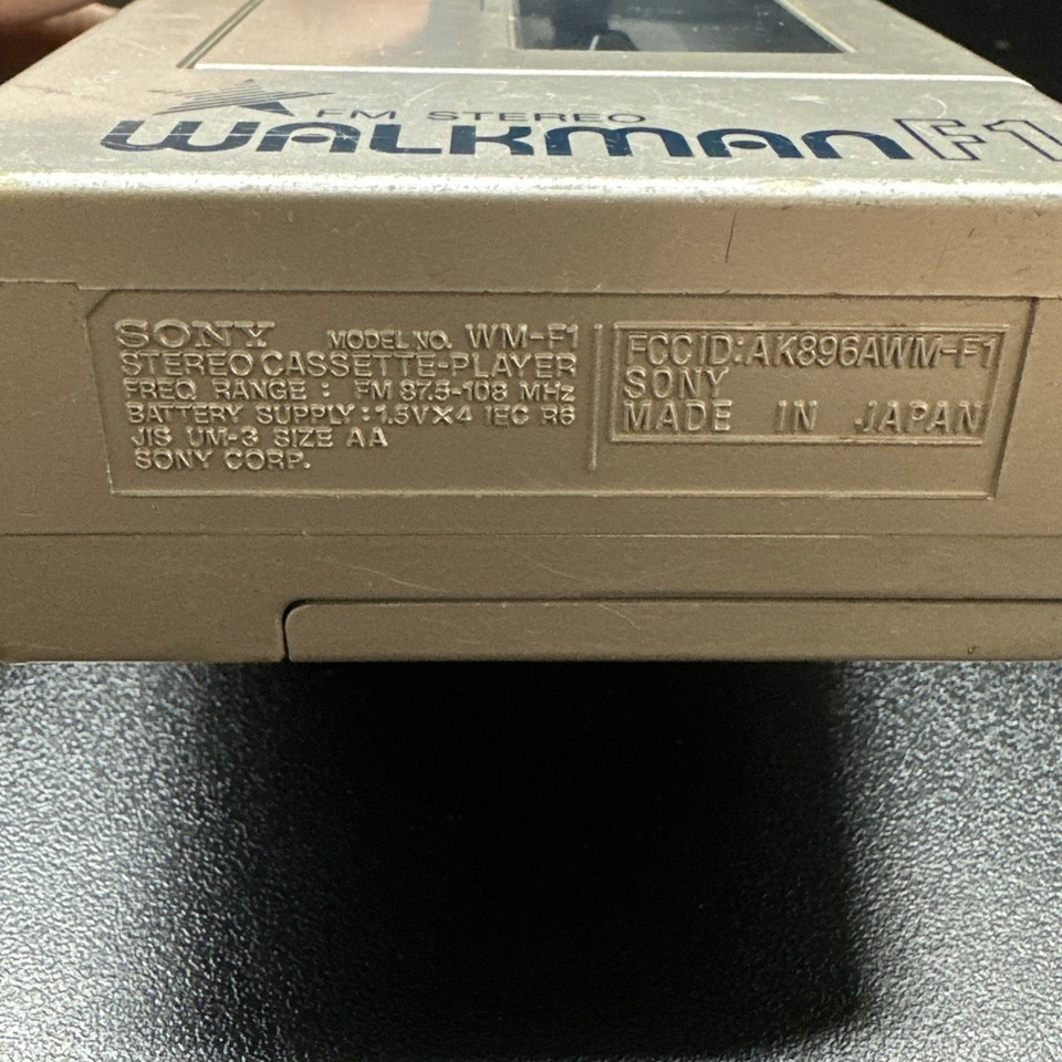 Vintage Sony Walkman WM-F1 FM Stereo Cassette Player Works w/ Original ...