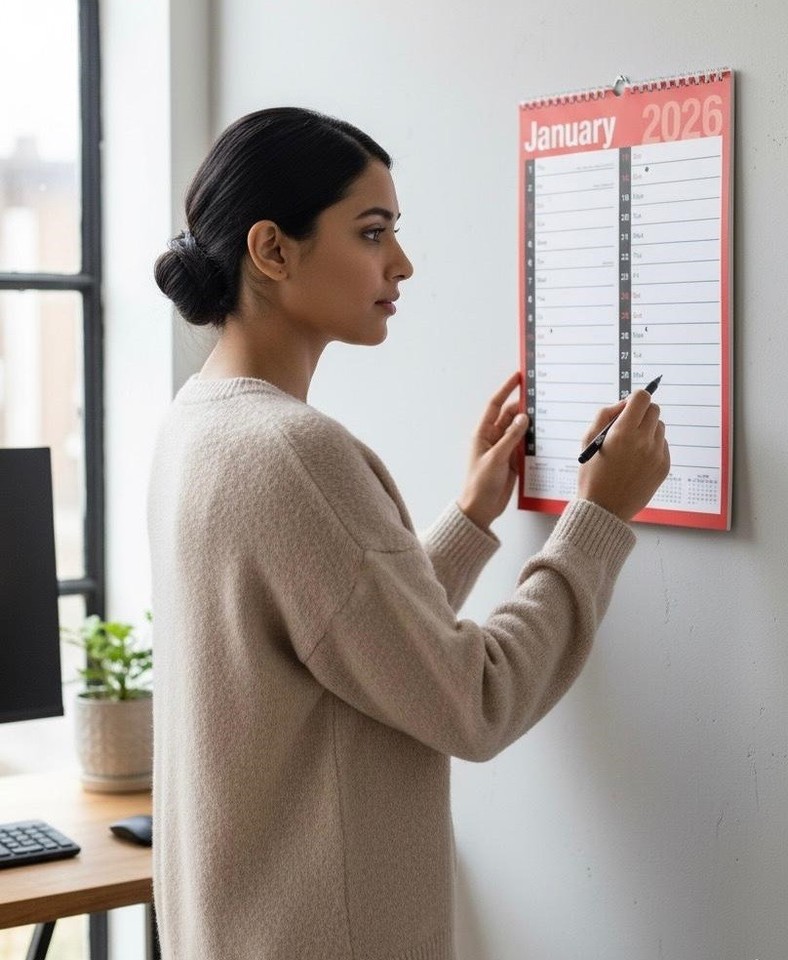 2026 Calender A3 Wall Calender Large Easy to View Monthly Full Year ...