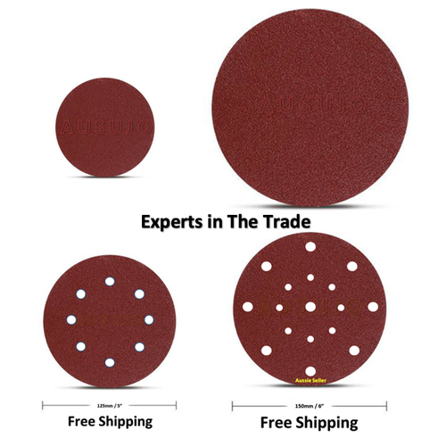 100mm 4" 125mm 5" 150mm 6" 180mm 7" 225mm 9" Hook Loop Round Sanding ...