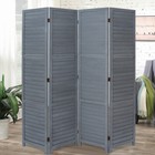 Wooden Slat Privacy Screen 3/4/6 Panels Folding Room Divider Partition ...