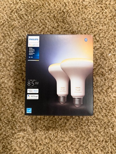 Philips Hue White Ambiance 85W equiv 1200 Lumen Smart LED Bulb BR30 ...