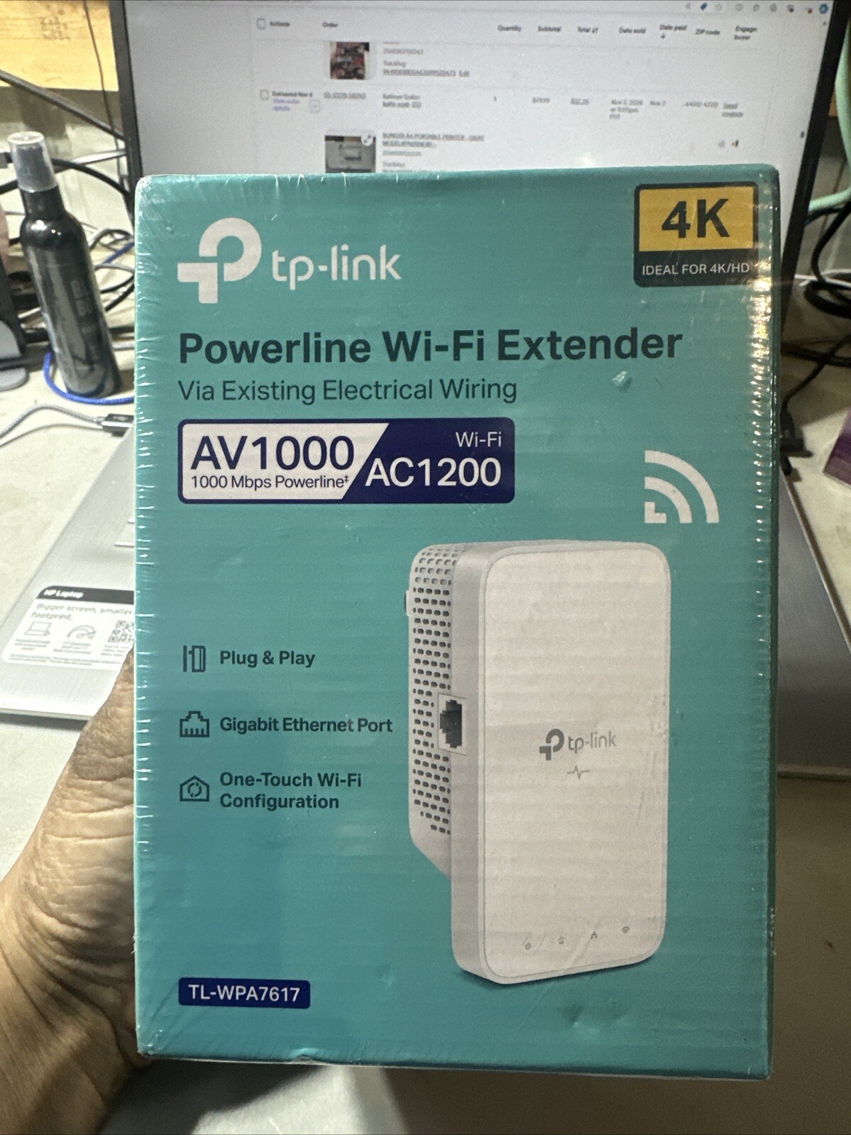 TP-Link Powerline Wi-Fi Extender (TL-WPA7617) - AV1000 Powerline ...