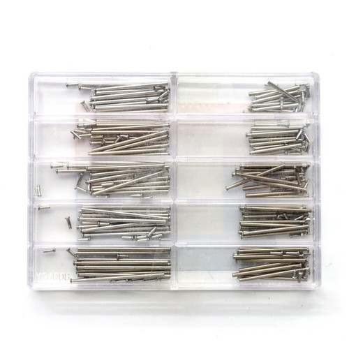 100Pcs Watch Band Clasp Tube Friction Pin Pressure Bars Pins Rivet Ends ...