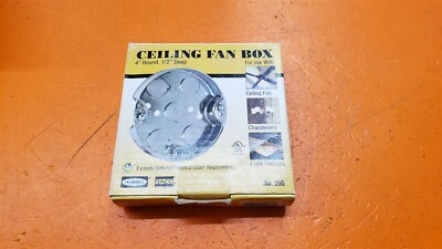 ⭐️⭐️⭐️⭐️⭐️ Ceiling Fan Box Hubbell Raco No.295 4" Round 1/2" Deep | eBay