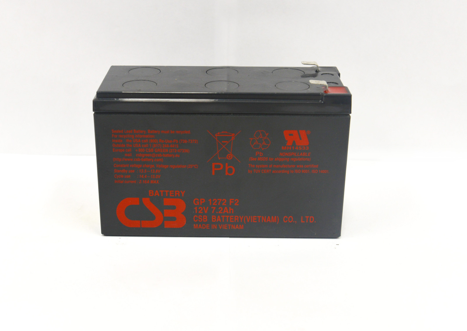 CSB GP1272 F2 12V 7.2Ah Rechargeable Battery for NBN Back Up Power ...