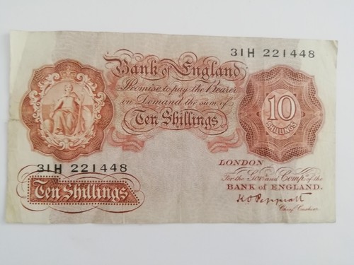 B262 Kenneth Peppiatt 1948 10/- 10s Ten Shillings FIRST THREADED NOTE ...