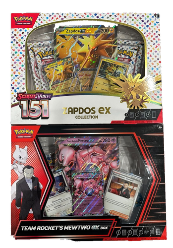 Pokemon 151 Zapdos EX Collection & Destined Rivals Mew Two EX Box | eBay