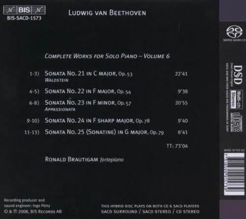 Ronald Brautigam - Beethoven, L. van: Piano Works (Complete), Vol. 6 ...