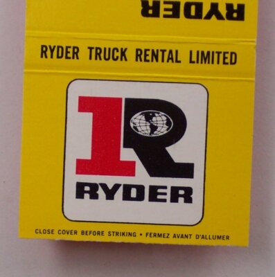 1970? Ryder Truck Rental Kipling Toronto ON Canada Matchbook Ontario | eBay