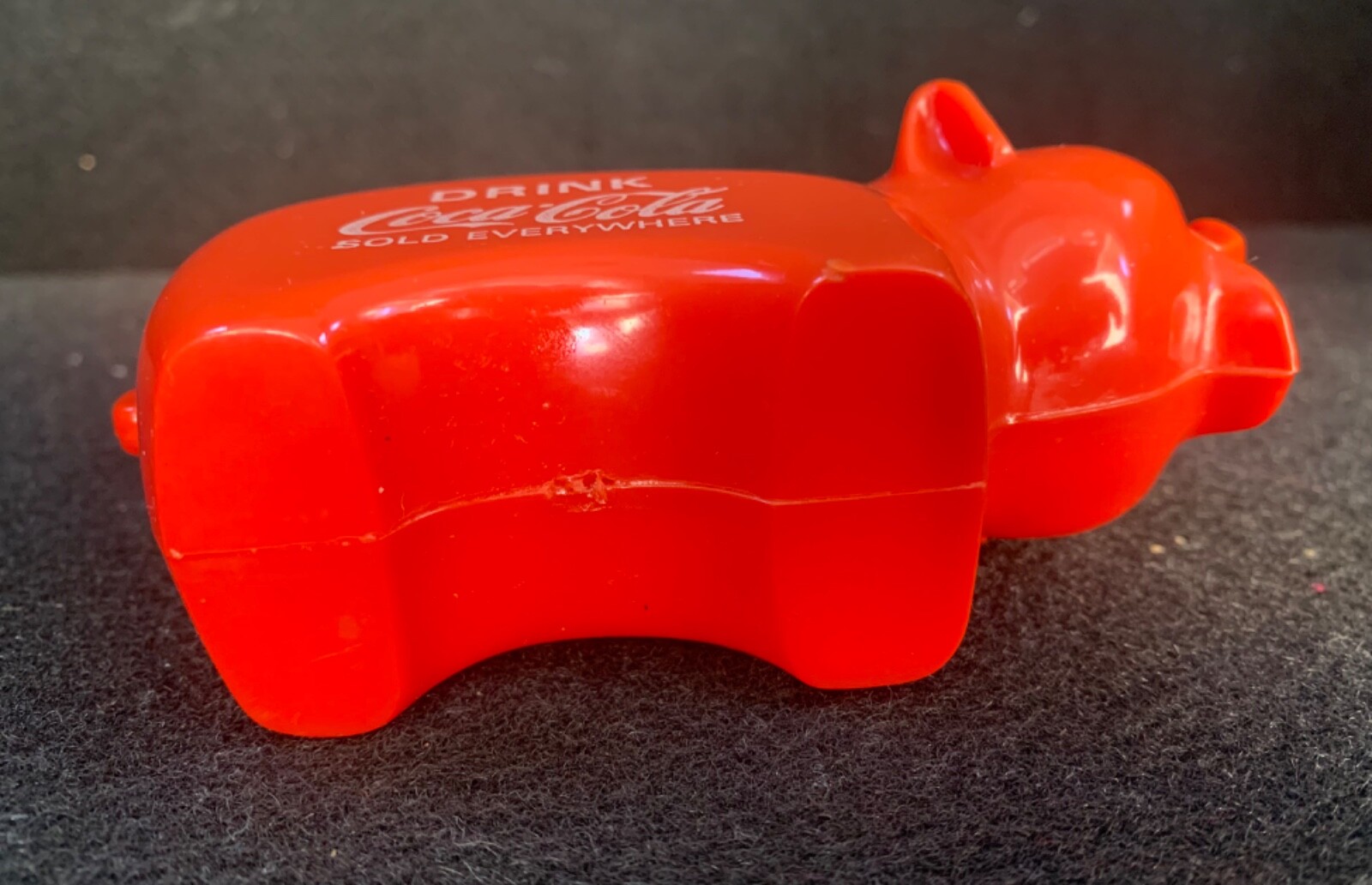 Vintage Molded Plastic Coca Cola Sold Everywhere Advertising Pig Piggy ...