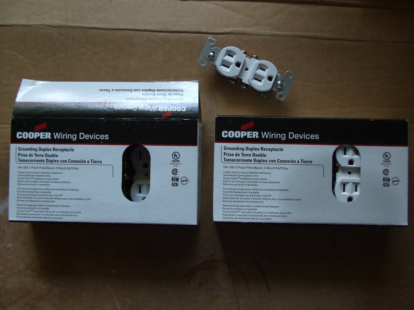 Cooper+TR270W+Grounding+Duplex+Receptacles+15a+125v for sale online | eBay