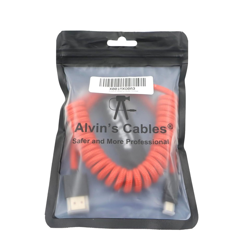 8K 2.1 4K Micro HDMI CableTo Full Braided Coiled Cord for Atomos Ninja ...
