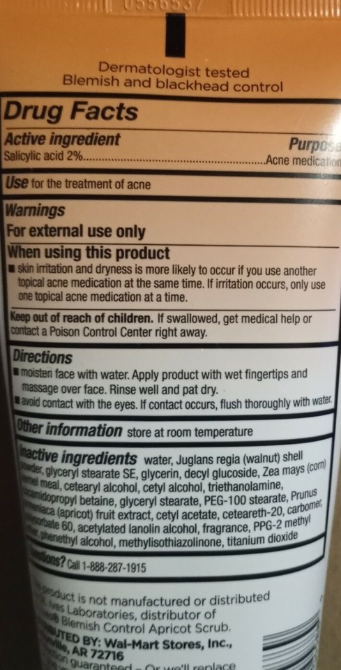 Equate Beauty Medicated Apricot Cleanser Acne Medication Paraben Free 4 ...