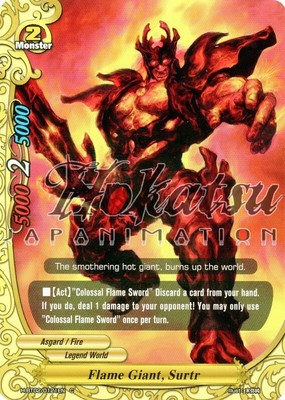 BFE Foil F-H-BT02/0121EN Fire Giant, Surtr F-H-BT02/0121EN Buddyfight ...