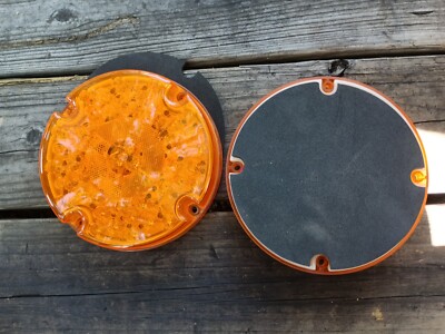 7" Round Amber 47-LED Tail Light Assembly | 2pc | School Bus Transit ...